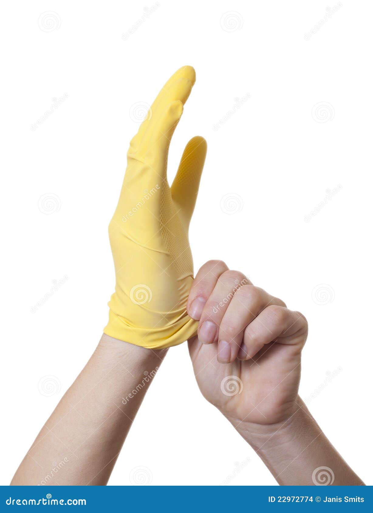 Hands gloving. stock photo. Image of housework, material - 22972774