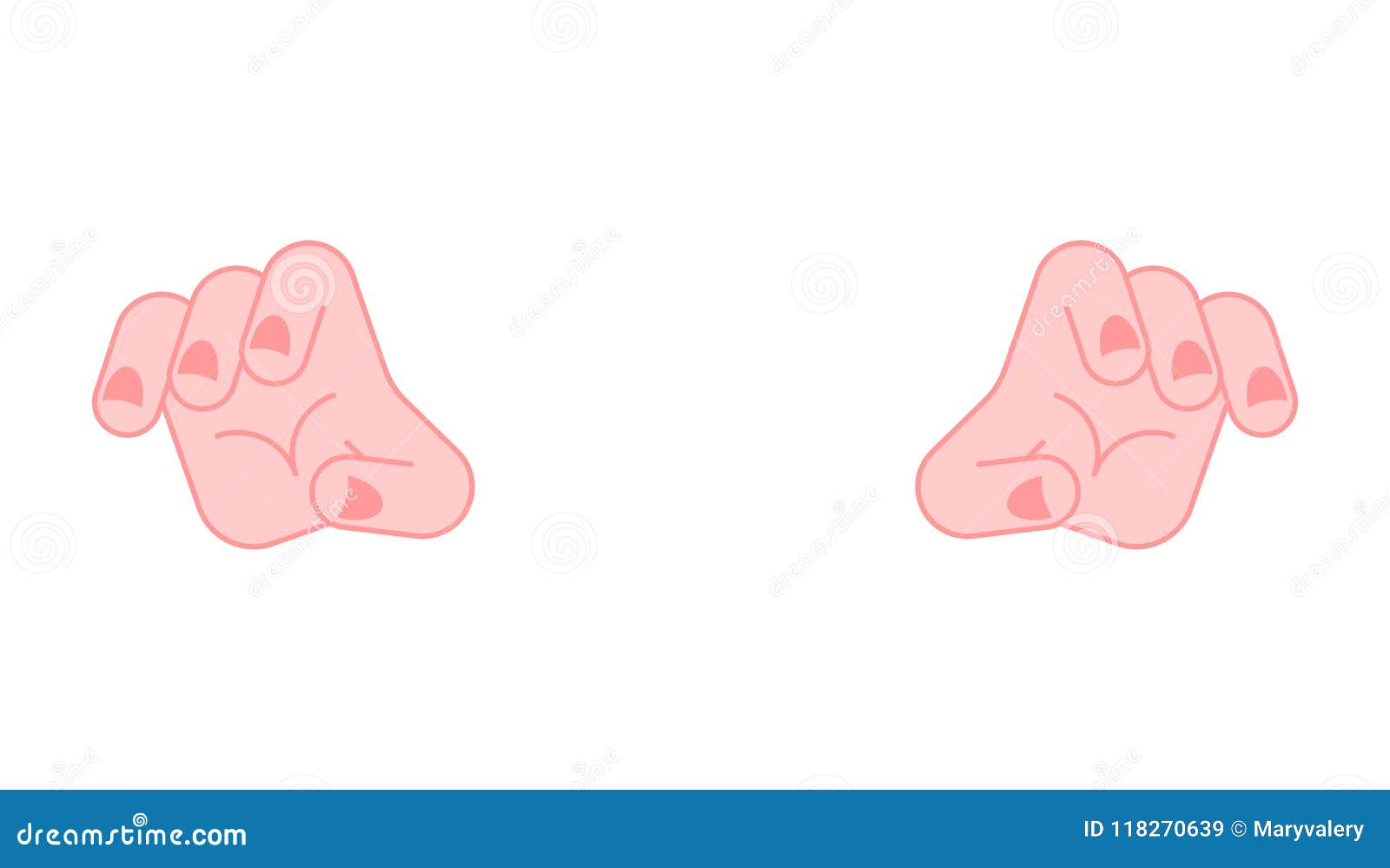 Hands Grab Isolated on White Background. Vector Illustration Stock ...