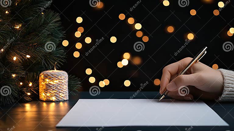 Hands Gracefully Write on a Document with a Sleek Pen, Highlighting the ...