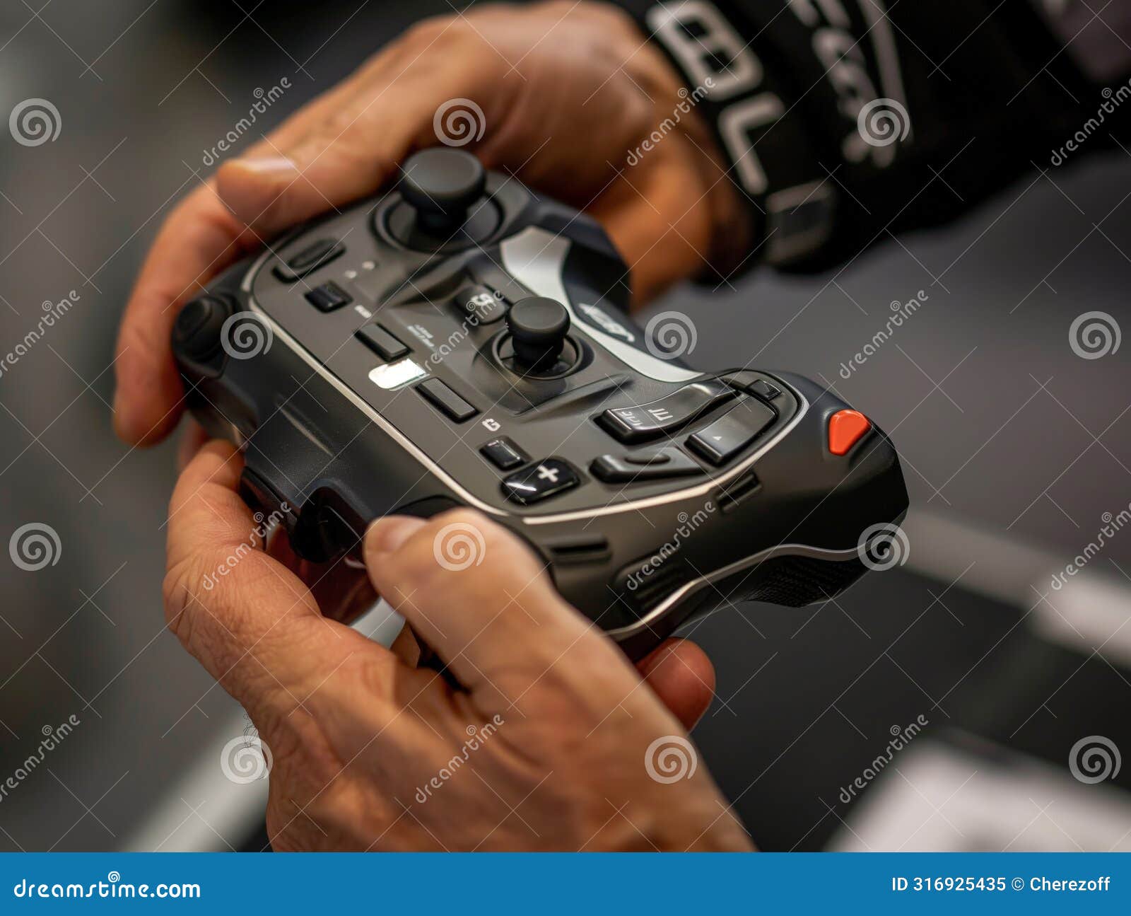 Close-up of Hands Holding Game Controller Stock Image - Image of gamer ...