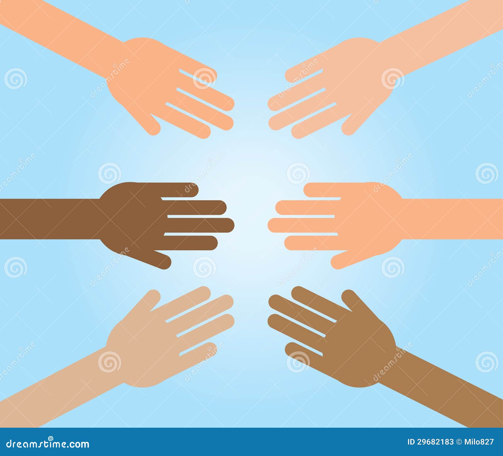 Hands Group stock vector. Illustration of human, black - 29682183