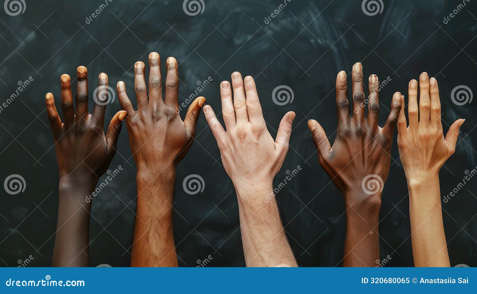 Hands in a Group of Different Races Stock Image - Image of community ...