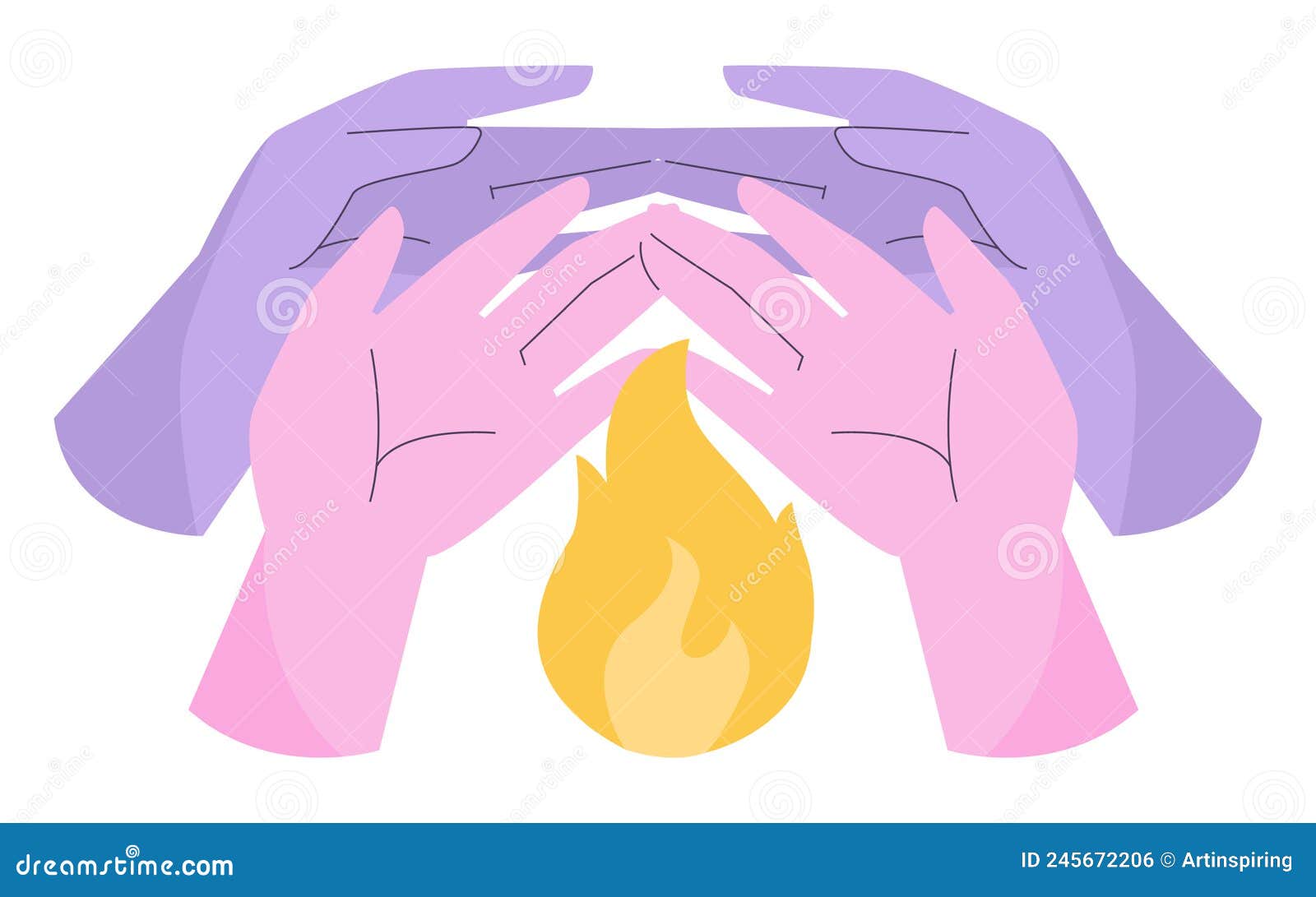 Hands of Group of People Putting Together. Characters Supporting Stock ...