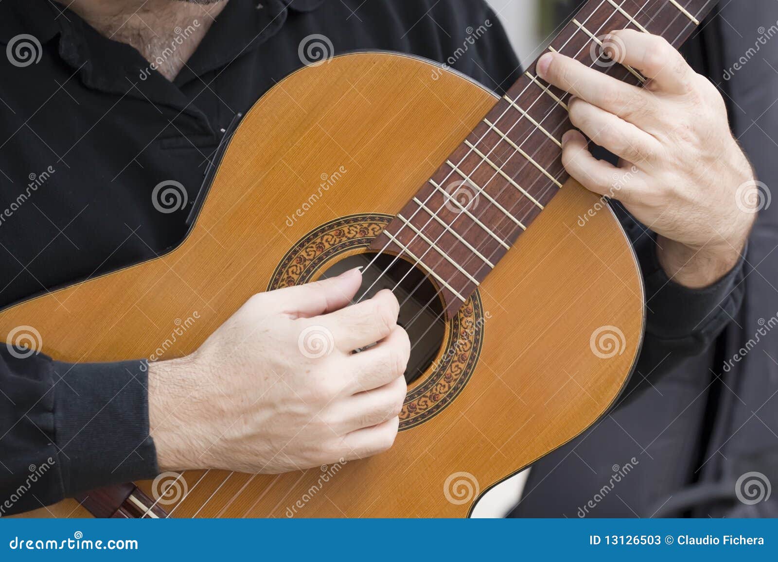 Hands of guitarist stock image. Image of guitar, music - 13126503