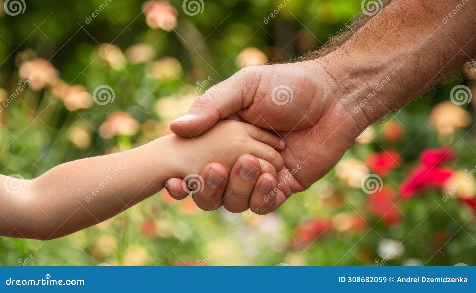 Hands-in-hand of Father and Son Stock Image - Image of daytime ...