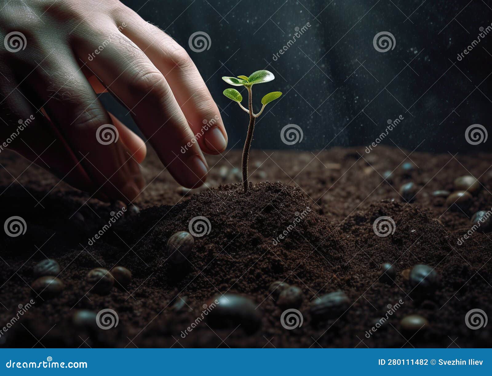 Hands of Harmony: Cultivating Nature S Bounty Stock Photo - Image of ...