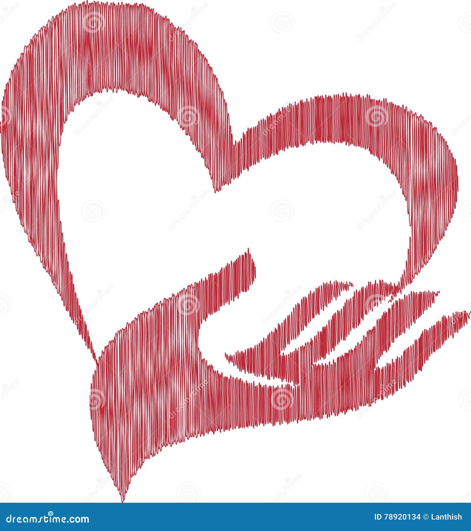 Hands with Heart stock vector. Illustration of digital - 78920134