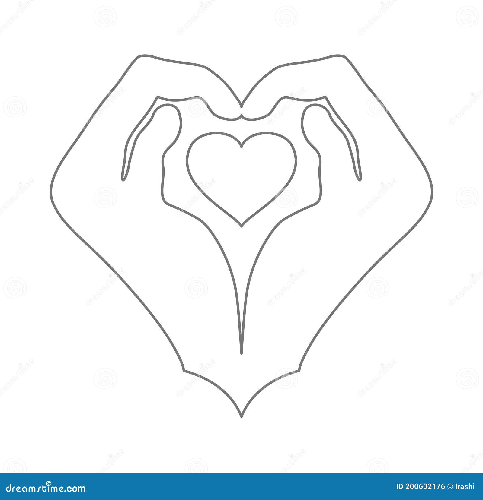 Hands with heart icon stock vector. Illustration of valentine - 200602176