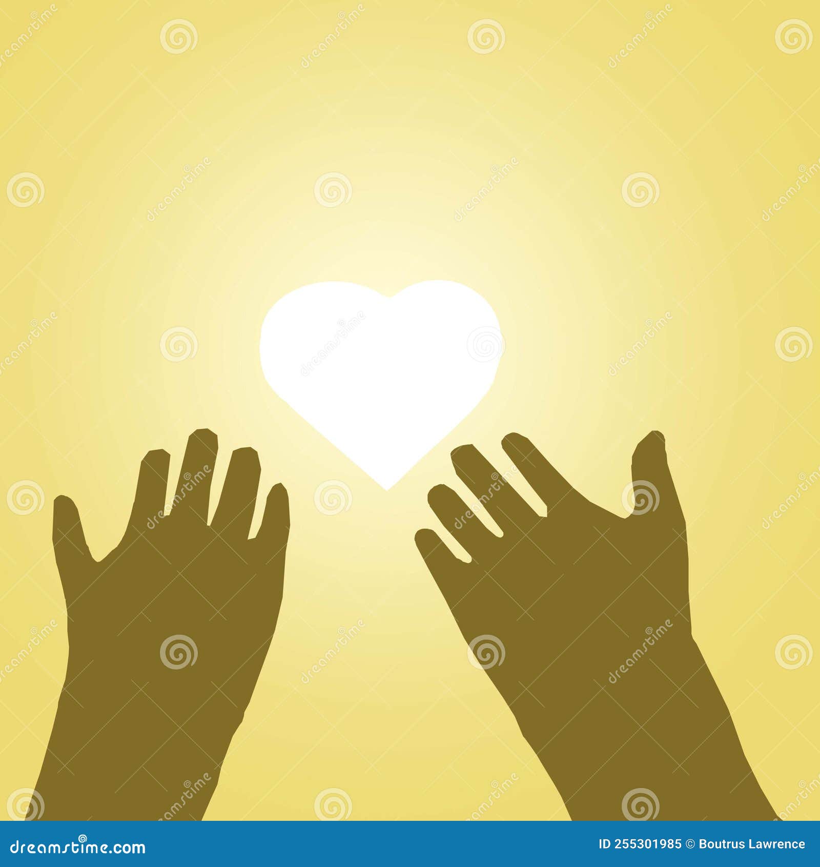 Hands and Heart Shape Design Stock Illustration - Illustration of love ...