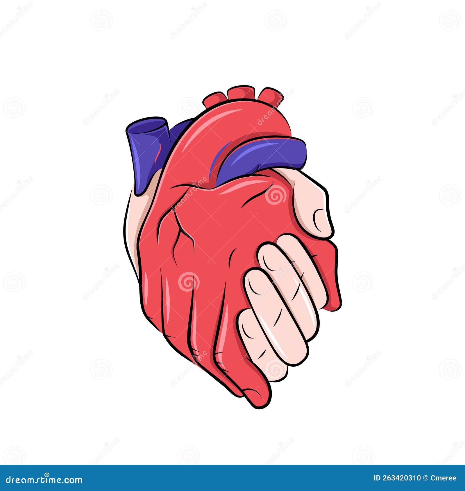 Hands heart stock vector. Illustration of vector, concept - 263420310