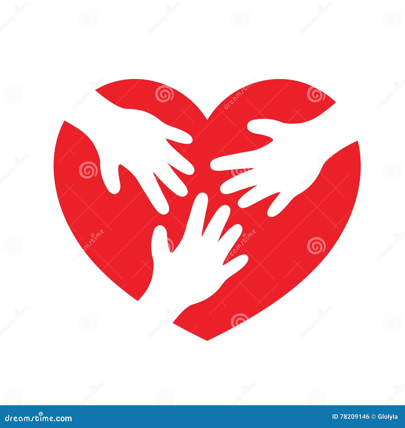 Hands in heart shape stock vector. Illustration of communication - 78209146
