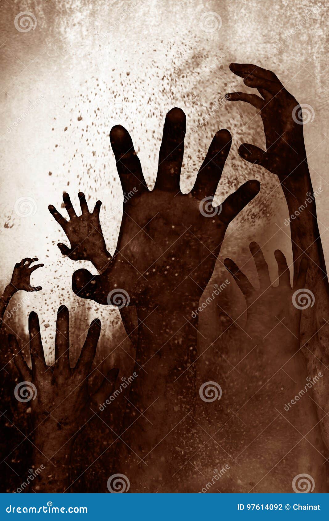 Hands from Hell stock illustration. Illustration of horror - 97614092