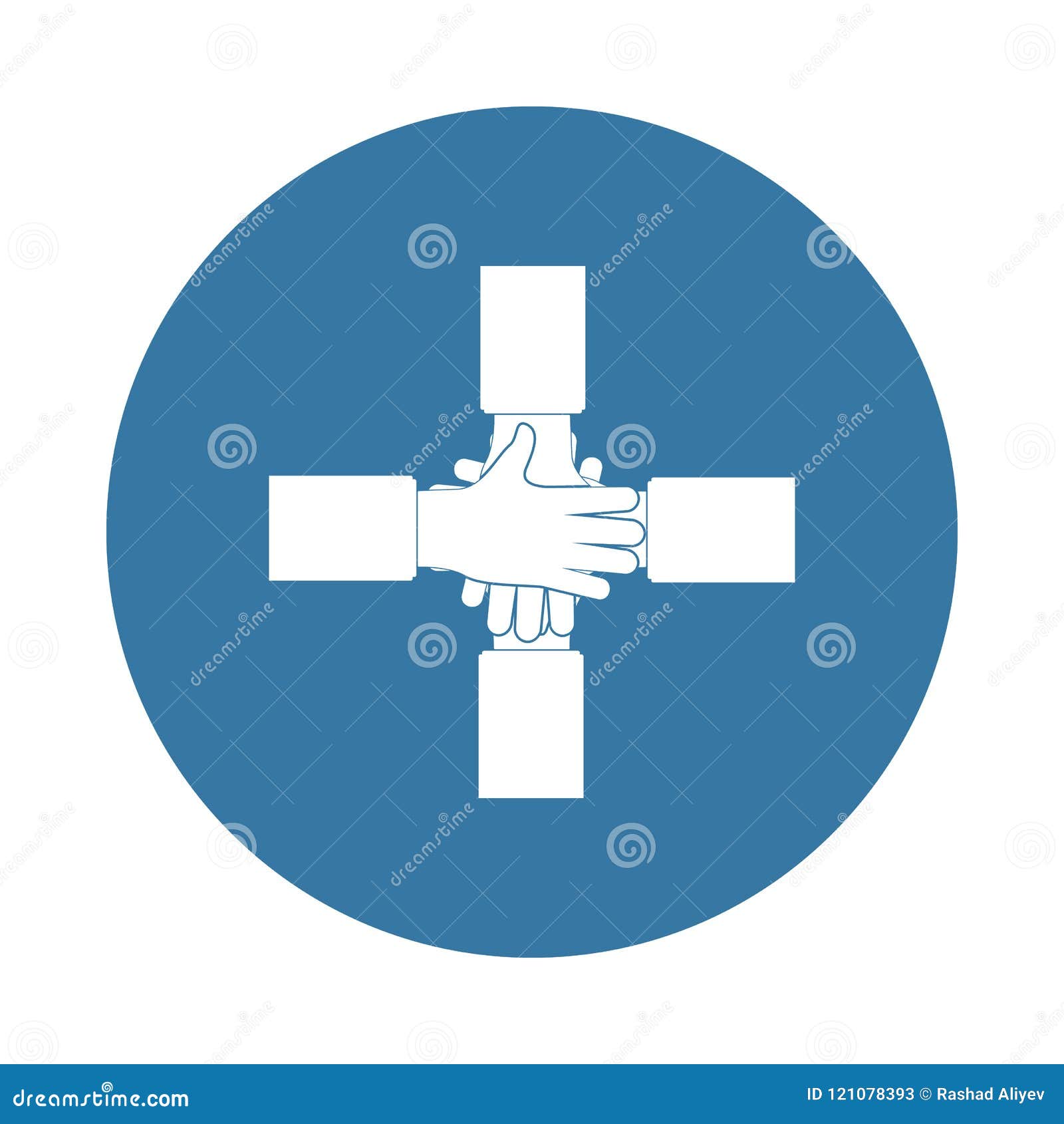 Hands of Help Icon in Badge Style Stock Illustration - Illustration of ...