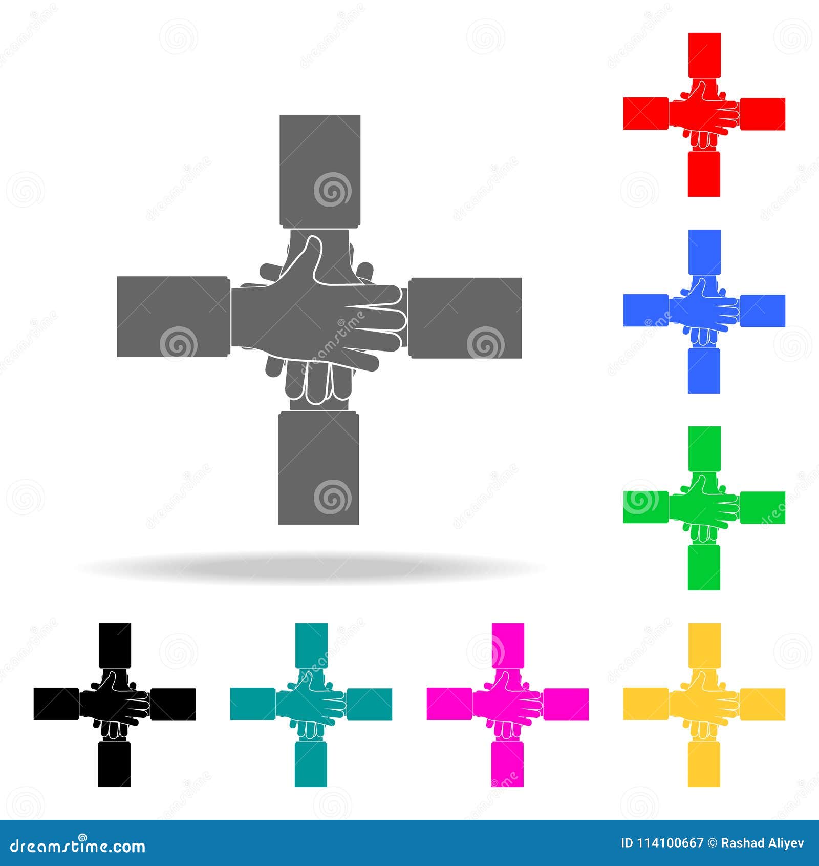 Hands of Help Icon. Elements of Teamwork Multi Colored Icons. Premium ...