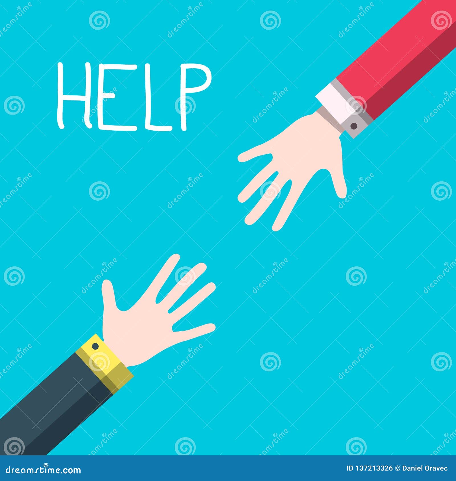 Hands with Help Title - Helping Hands Concept Stock Vector ...