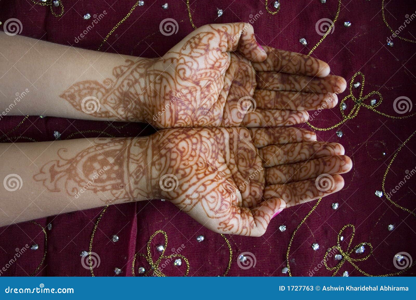 Hands with henna design stock image. Image of muslim, henna - 1727763