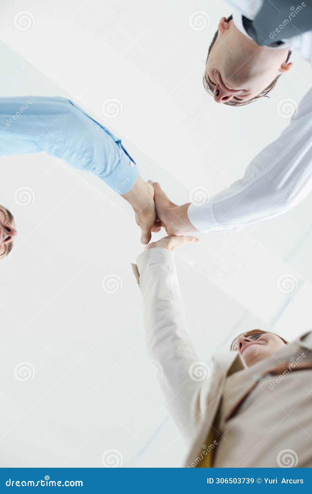 Hands, High Five and Low Angle of People with Success, Celebration and ...