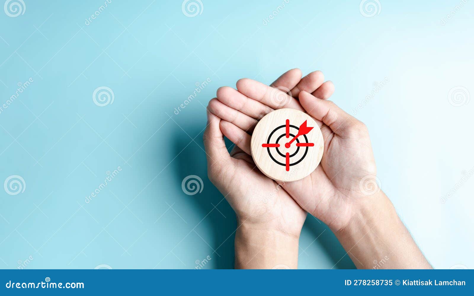 Hands Hold Aiming Target Objective Icon for Planning Development ...