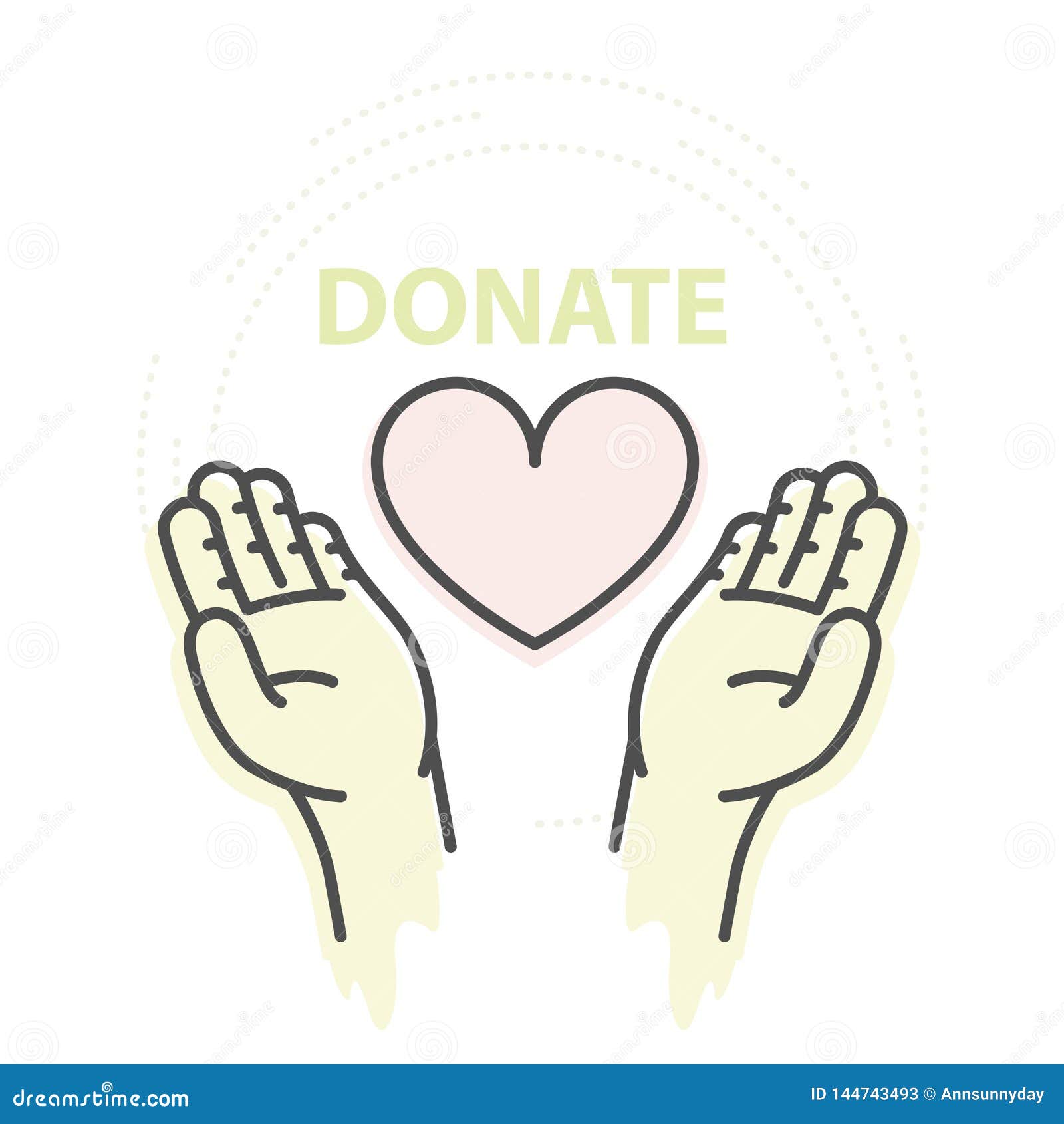 Hands Hold Heart - Charity, Donation and Help Concept Stock Vector ...