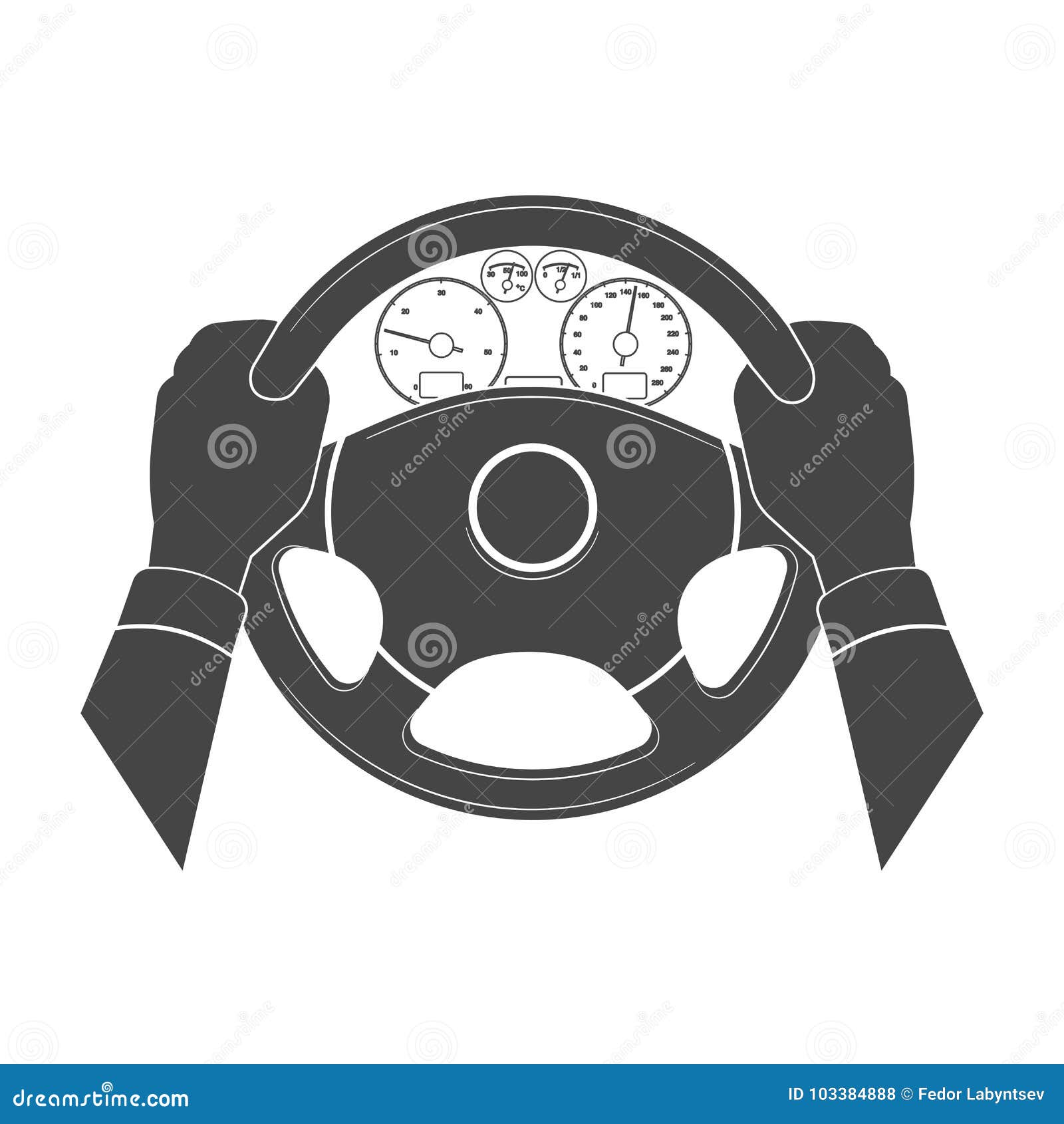 Hands Hold the Helm of Car. Stock Vector - Illustration of hands ...