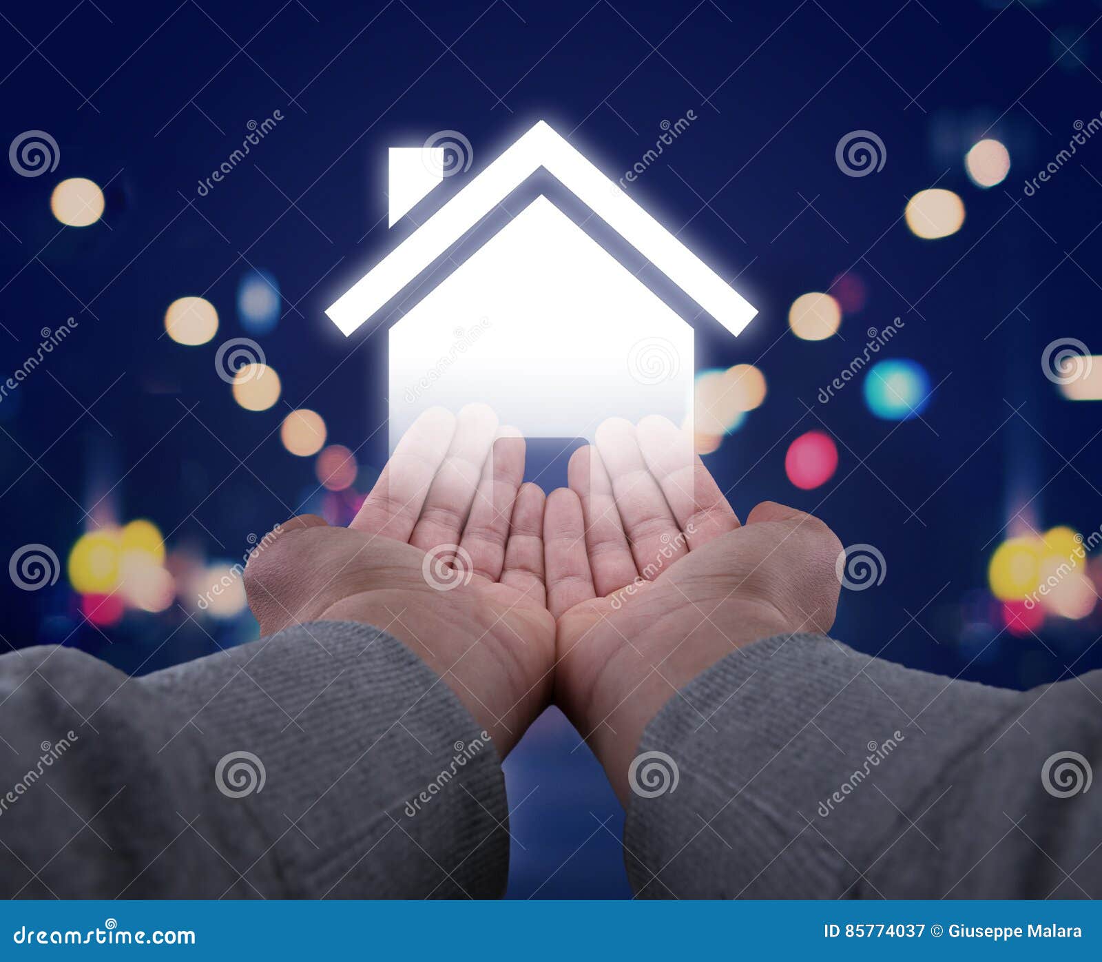 Hands hold home stock image. Image of background, build - 85774037