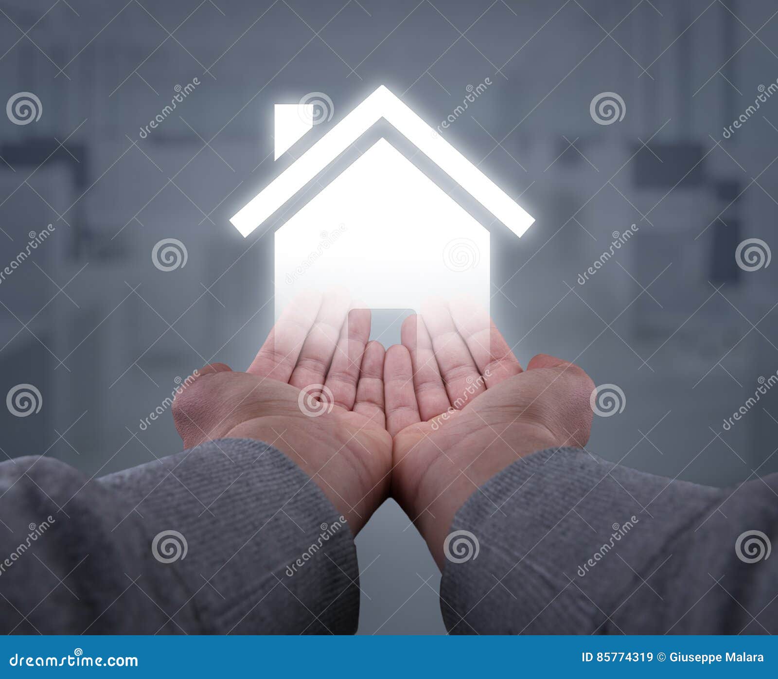 Hands hold home stock image. Image of insurance, heritage - 85774319