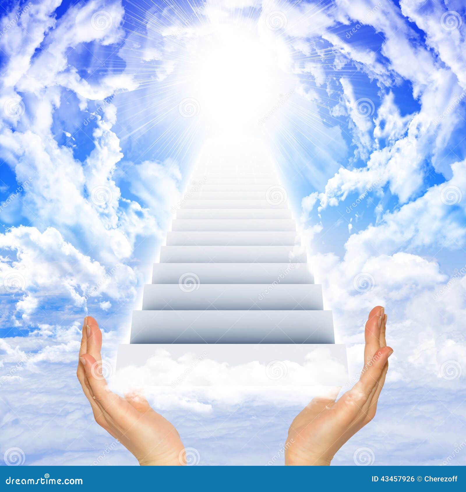 Hands hold stairs stock photo. Image of finger, religions - 43457926