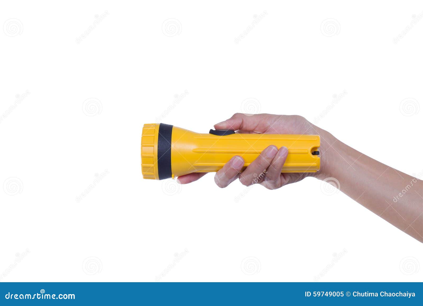 Hands Hold Yellow Flashlight Stock Photos - Free & Royalty-Free Stock ...