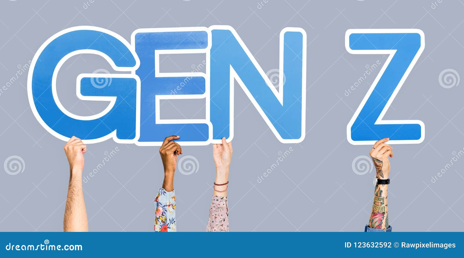 Hands Holding the Abbreviation Gen Z Stock Photo - Image of isolated ...
