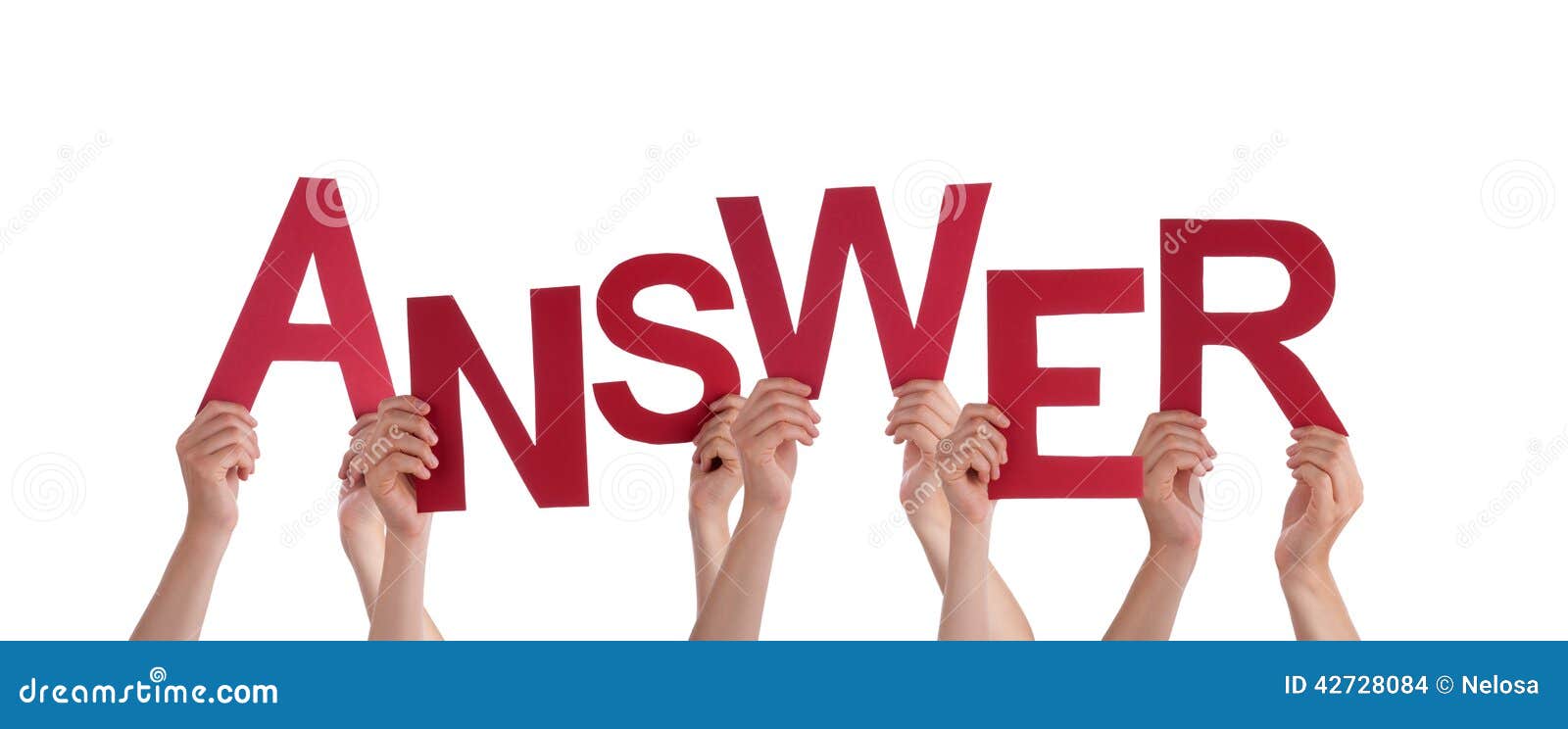 Hands Holding Answer stock photo. Image of solution, communicate - 42728084