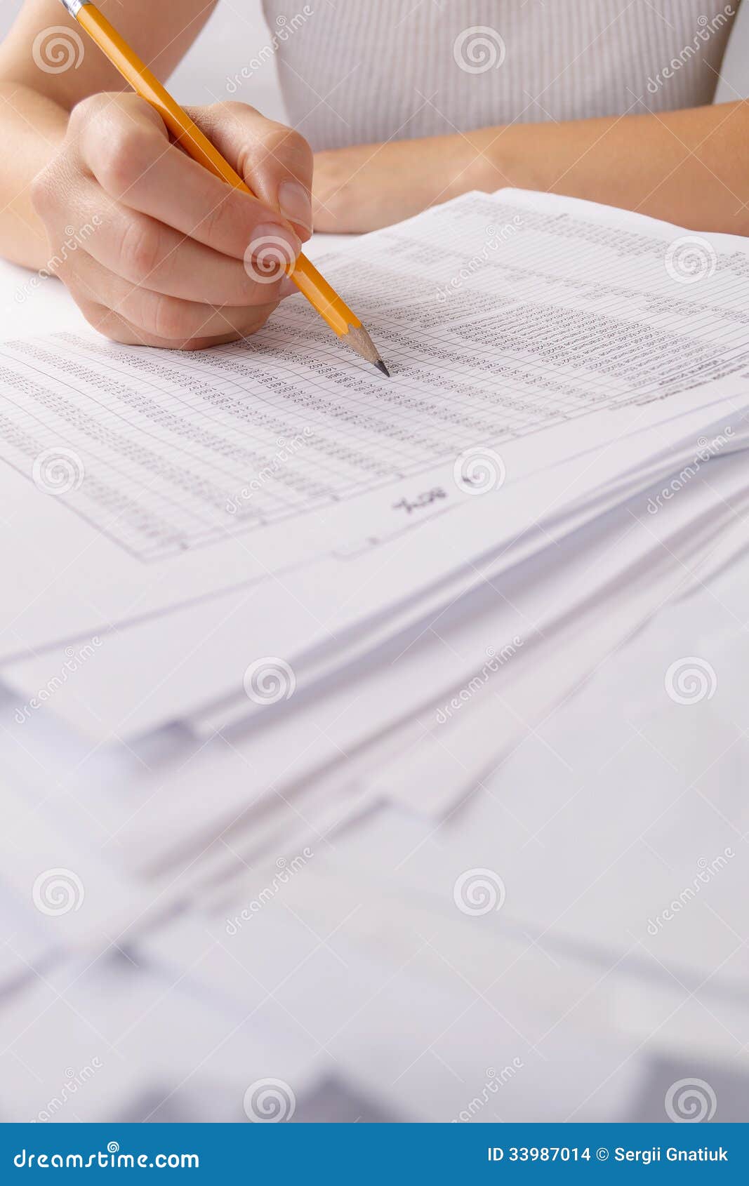 Hands Holding a Batch of Loose Paperwork Stock Photo - Image of tables ...