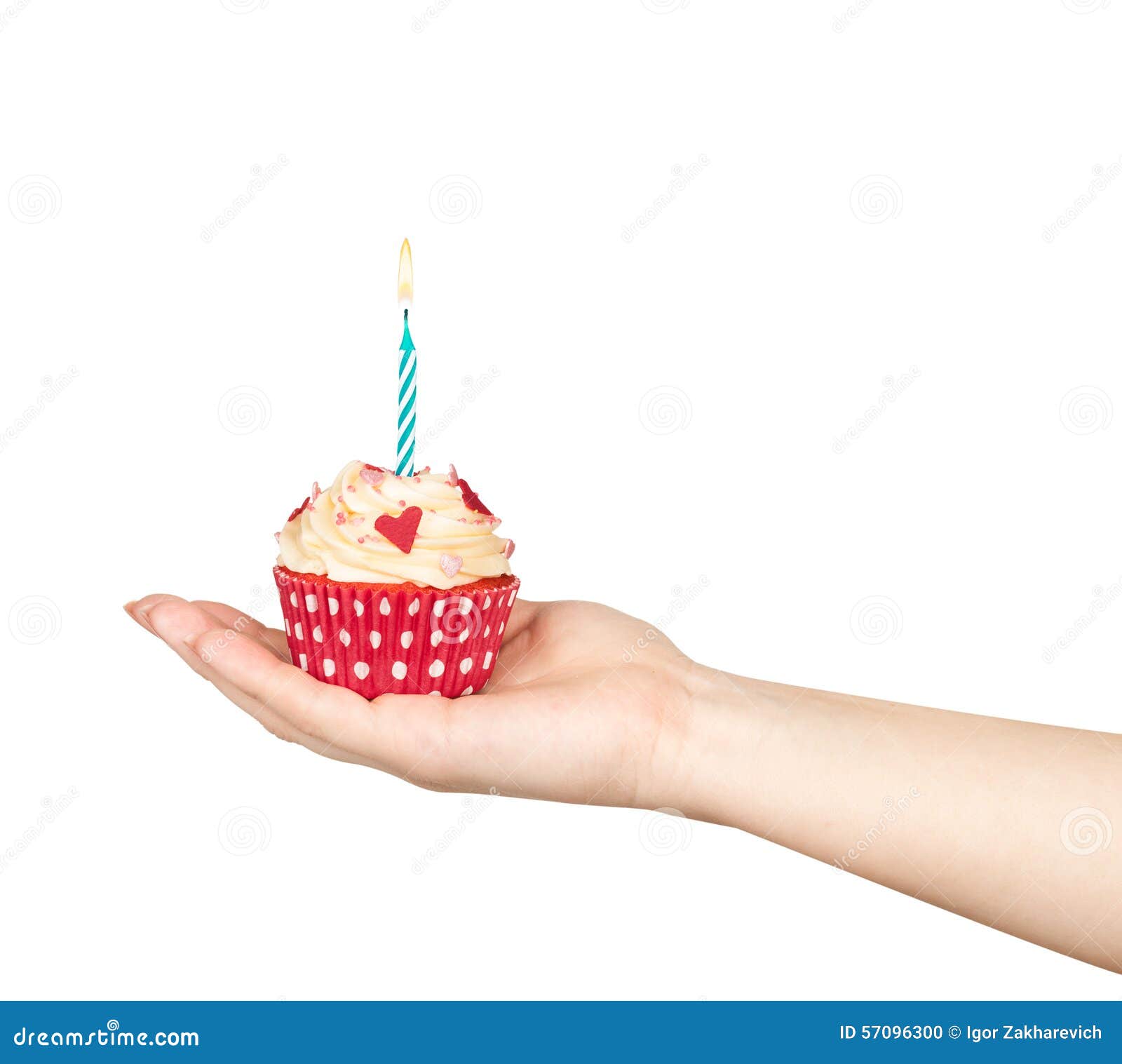Hands Holding a Birthday Cupcake Stock Photo - Image of colorful, cake ...