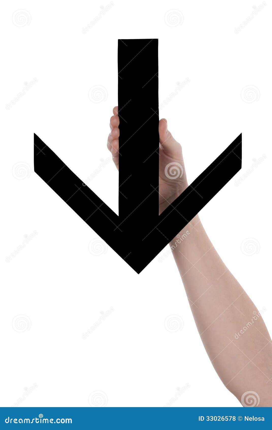 Hands Holding a Black Arrow Stock Photo - Image of conceptual, arrows ...