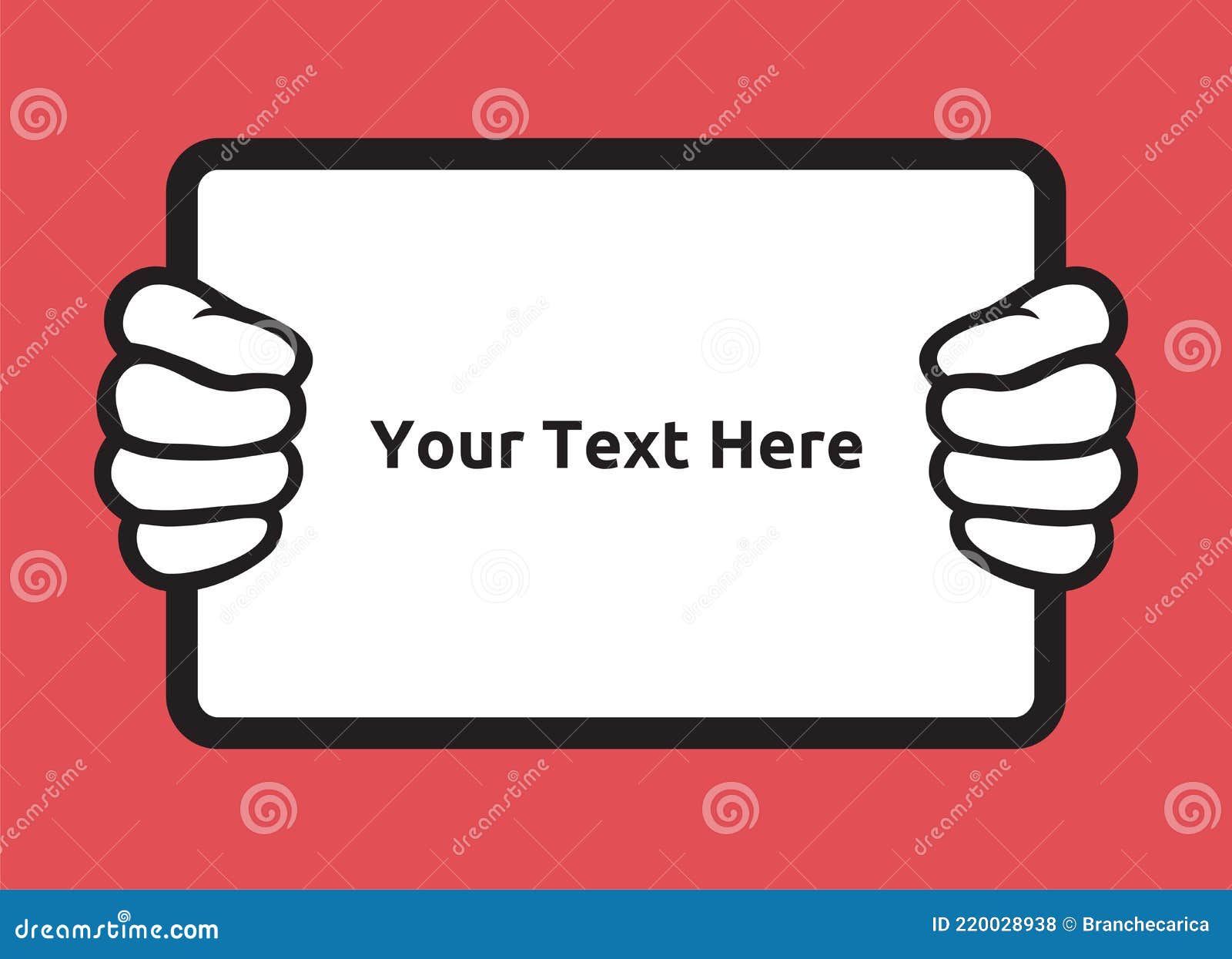 Hands holding blank table stock vector. Illustration of human - 220028938