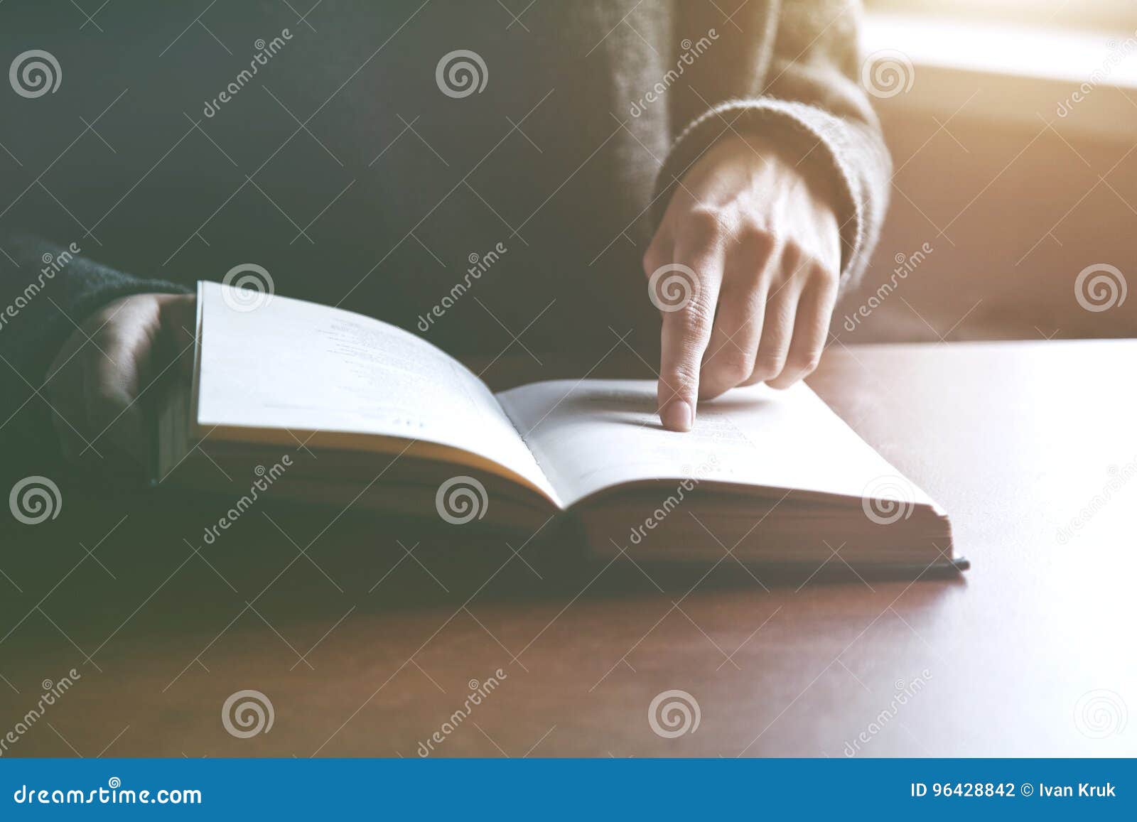 Hands Holding Book and Reading Stock Photo - Image of finger, hobby ...