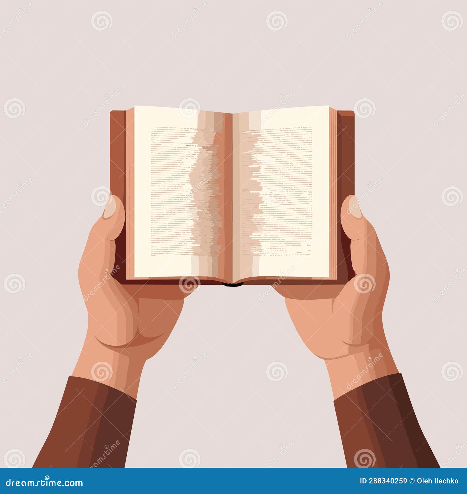 Hands Holding Book Vector Flat Minimalistic Isolated Illustration Stock ...