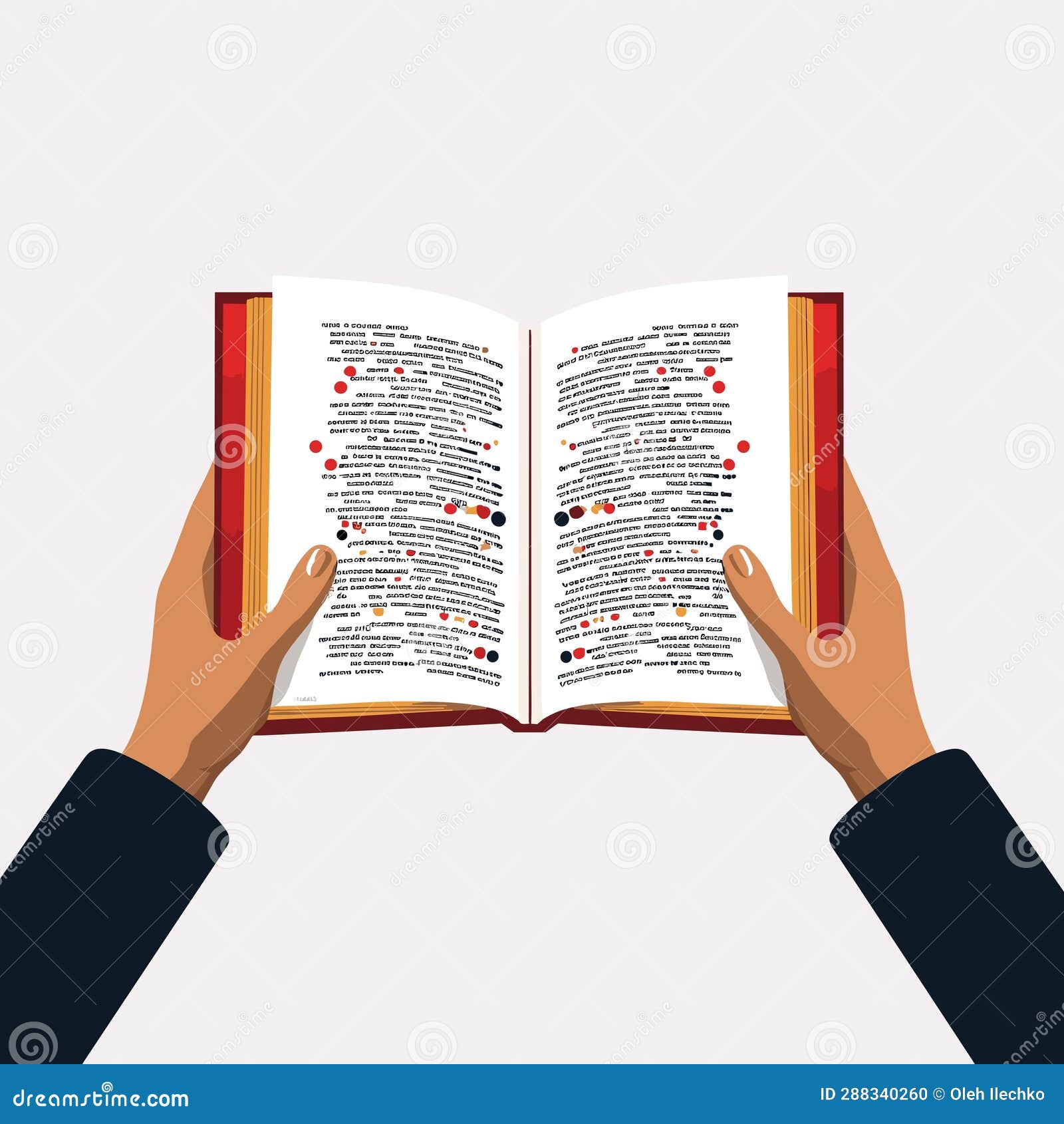 Hands Holding Book Vector Flat Minimalistic Isolated Illustration Stock ...