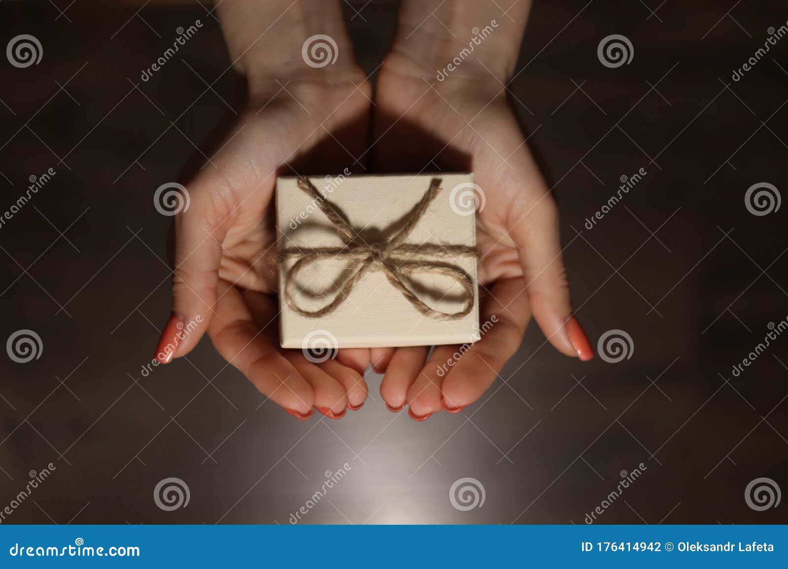 Hands holding a box. stock photo. Image of limb, women - 176414942