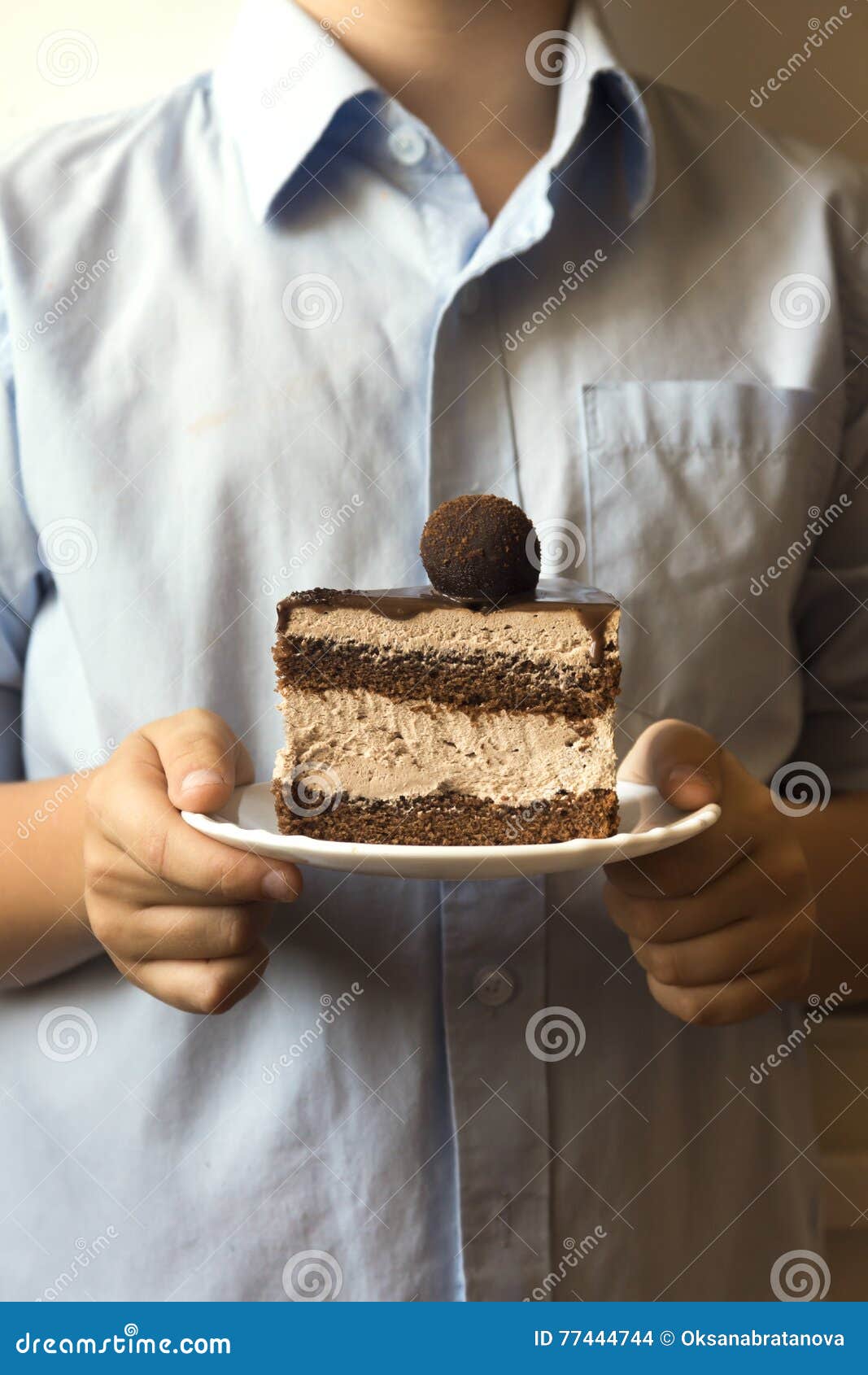 Hands holding cake stock photo. Image of cream, candle - 77444744