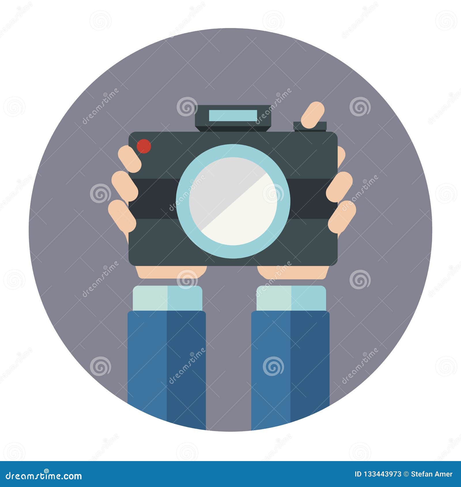 Hands Holding Camera Vector Stock Vector - Illustration of retro ...