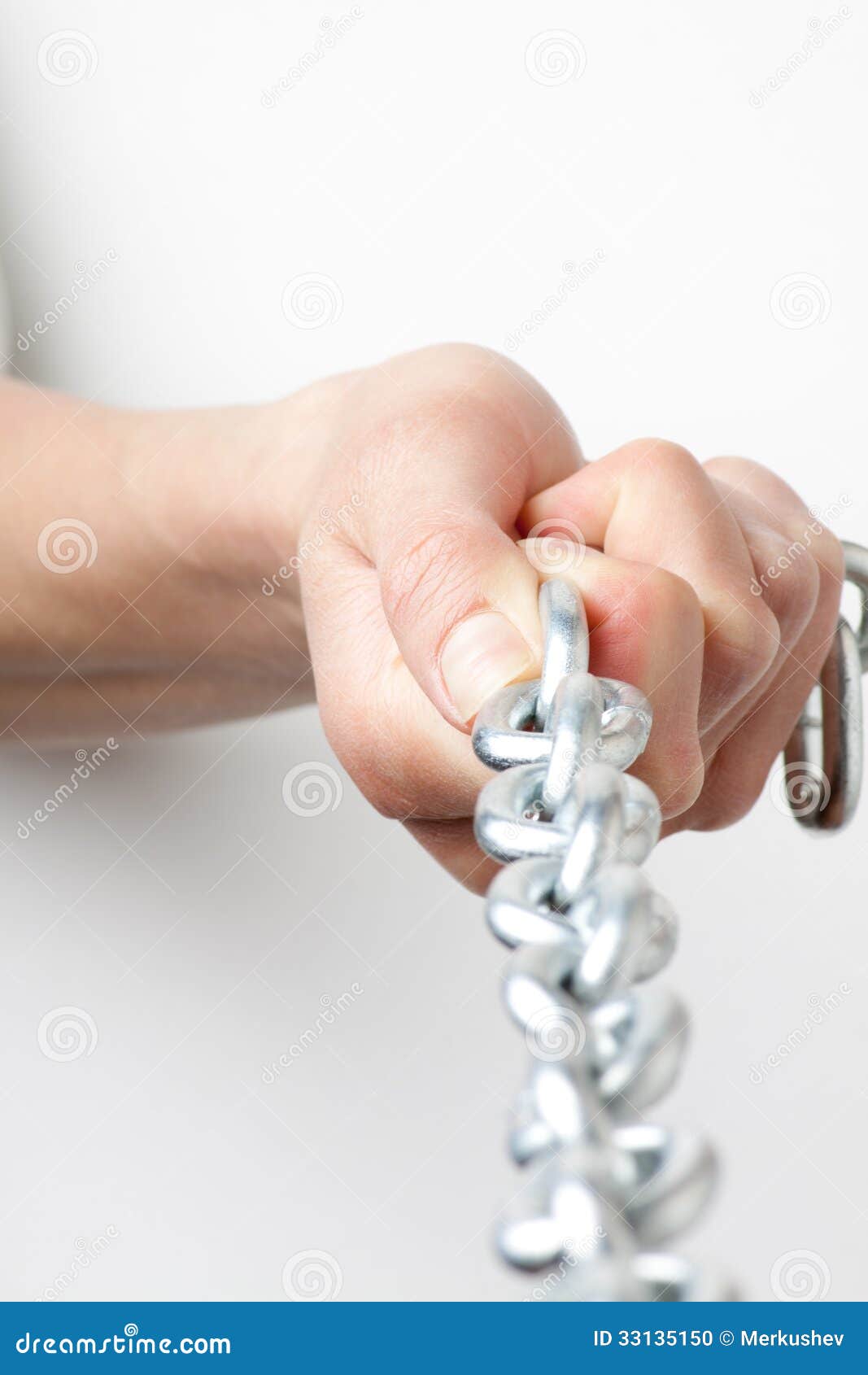 Hands Holding A Chain Stock Photo - Image: 33135150