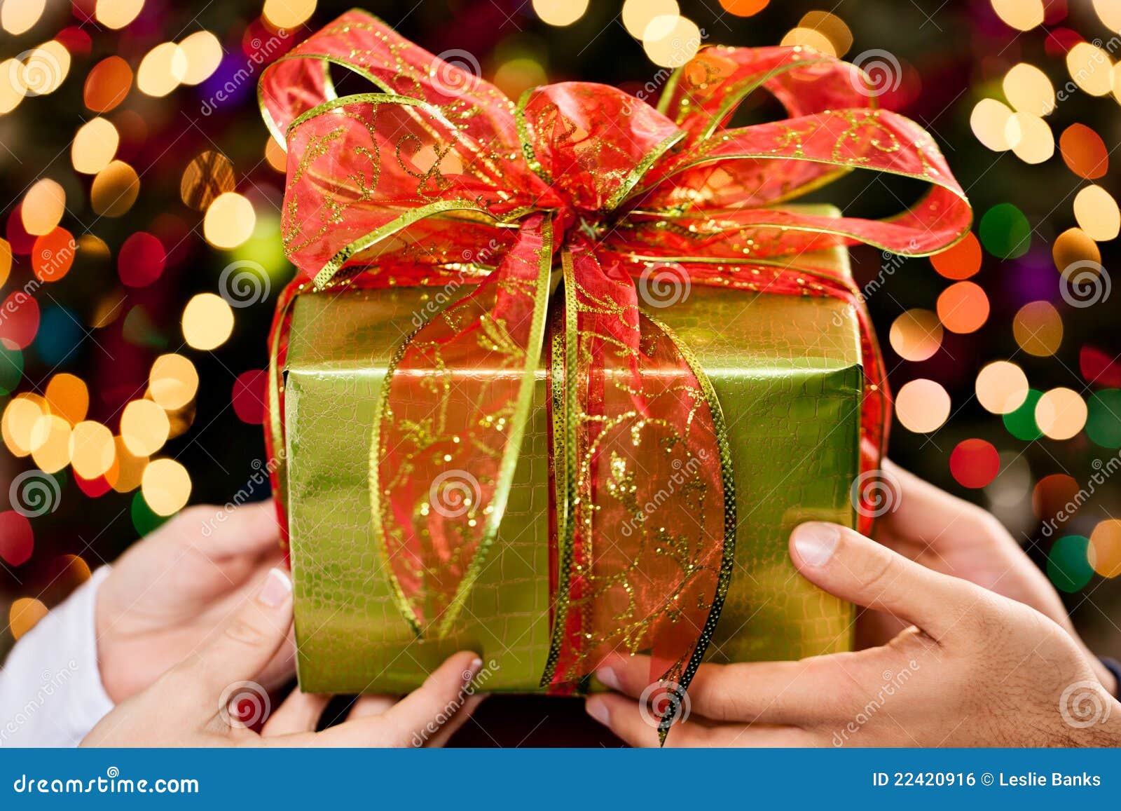 Hands Holding Christmas Present Stock Photo - Image of christmas ...