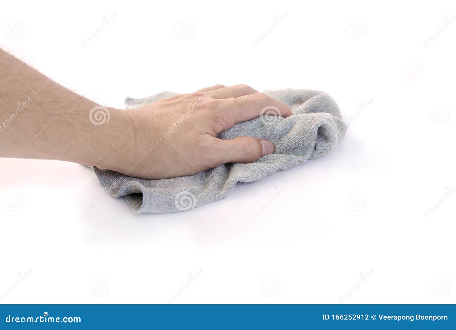 Hands Holding Cleaning Rag Microfiber Cloth on White Background 库存照片 ...