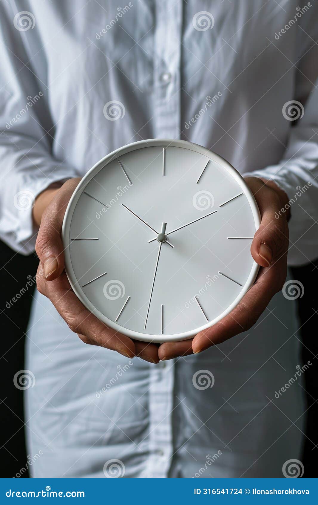 Hands Holding Clock. Ai Generated Stock Photo - Image of deadline ...