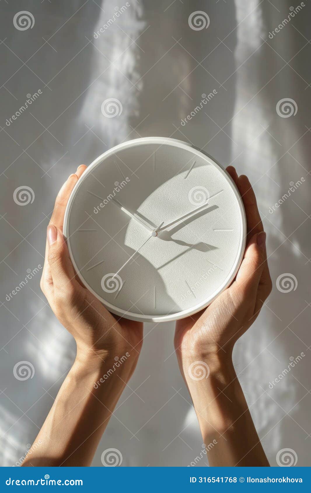 Hands Holding Clock. Ai Generated Stock Photo - Image of deadline ...