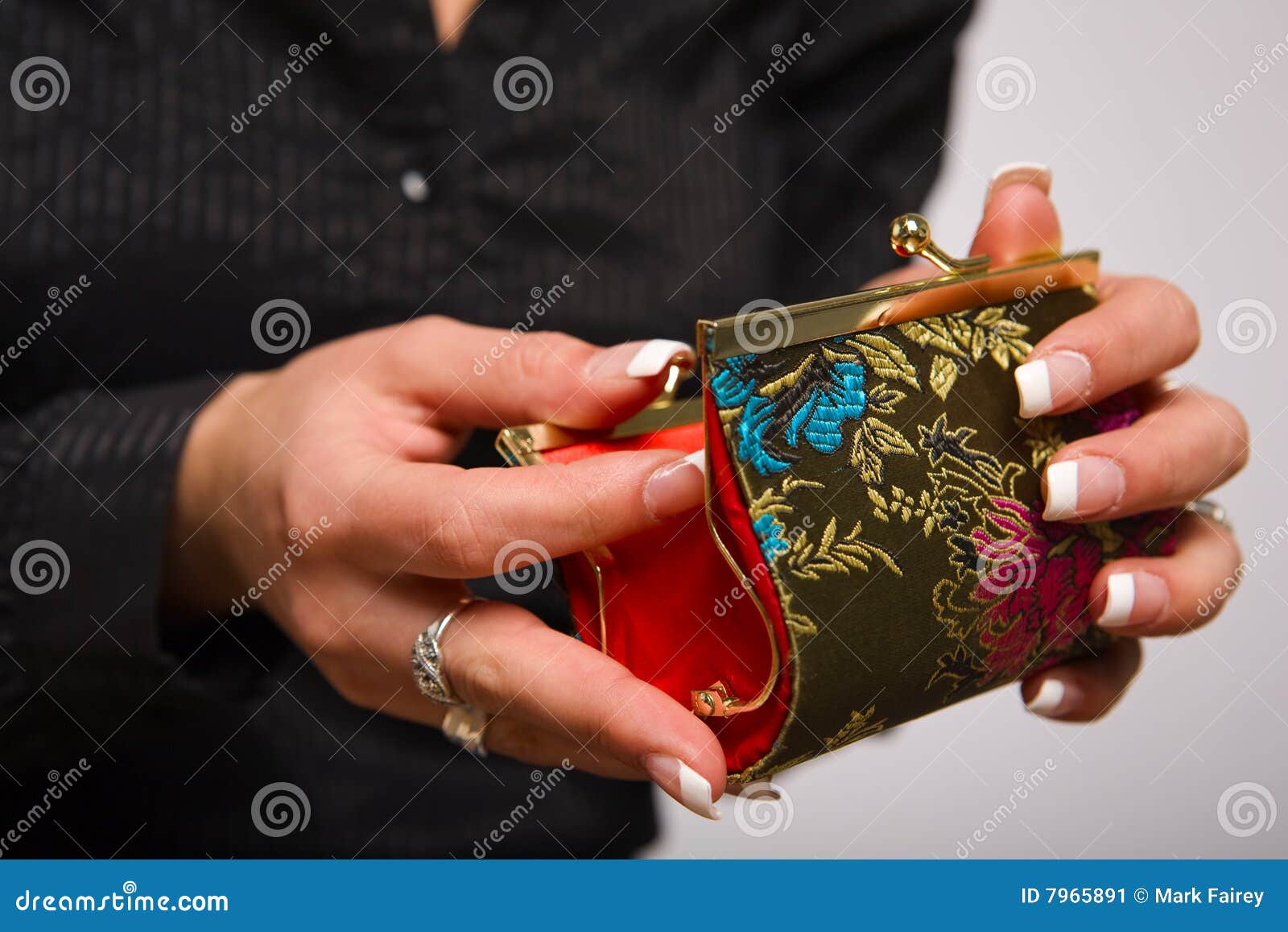 Hands holding coin purse stock image. Image of woman, horizontal - 7965891