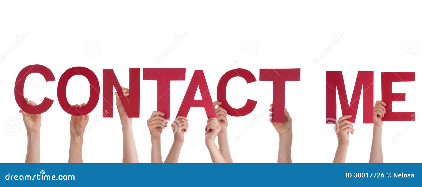 Hands Holding Contact Me stock photo. Image of phonecall - 38017726