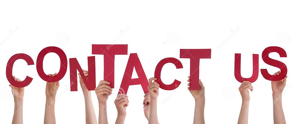 Hands Holding Contact Us stock photo. Image of background - 38015088