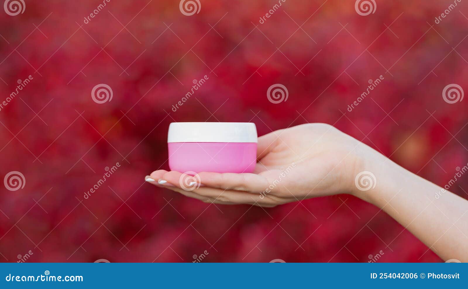 Hands Holding Cream or Lotion Jar for Skincare Stock Photo - Image of ...