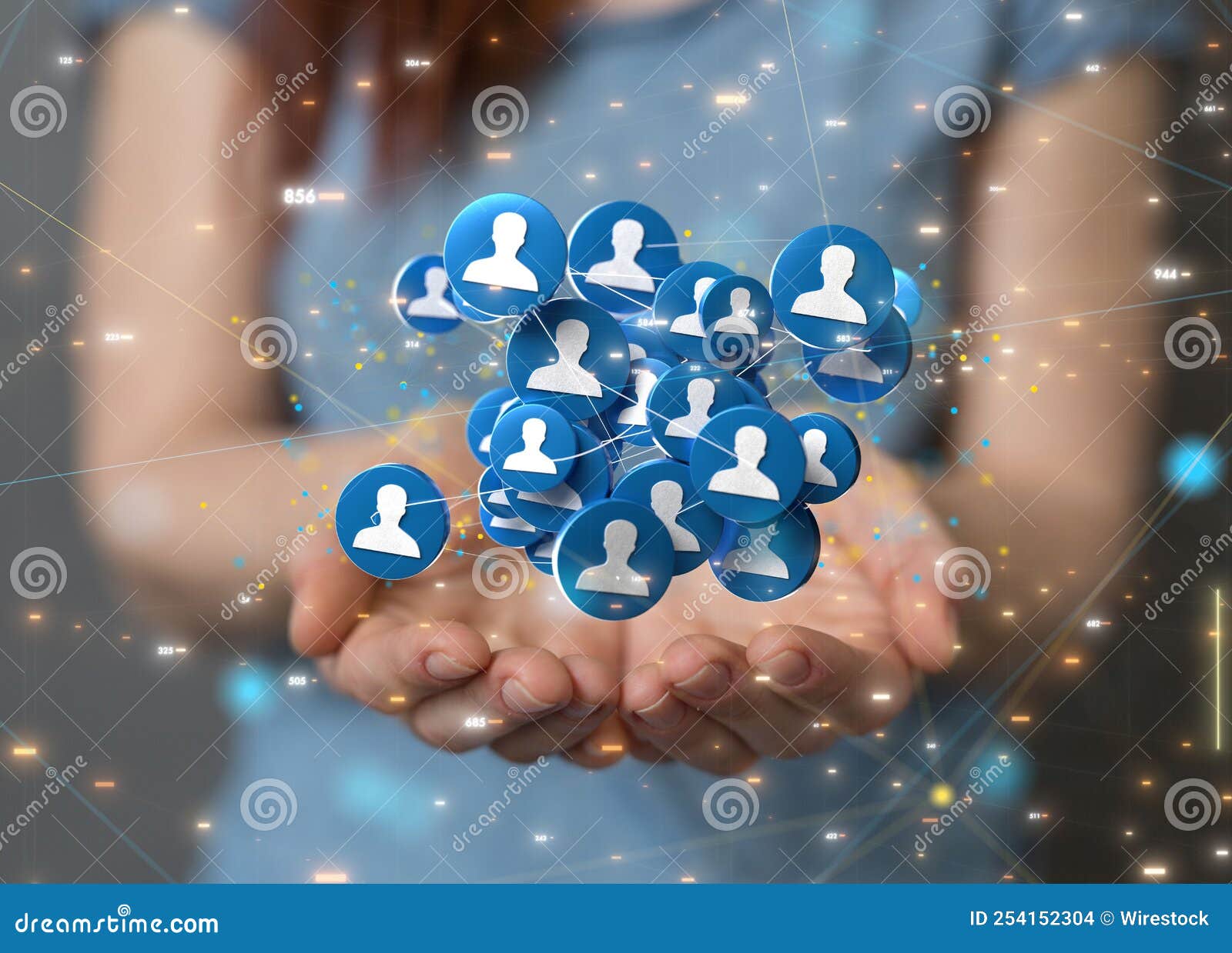 A Constellation Of Dots, Resembling Stars Or Data Points, Intersects ...